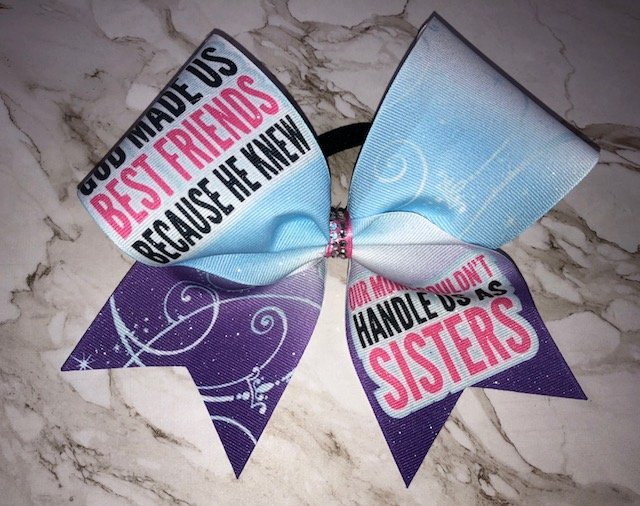 Cheer Sisters Sublimated Bow, because you are besties ⋆ Brittelly's
